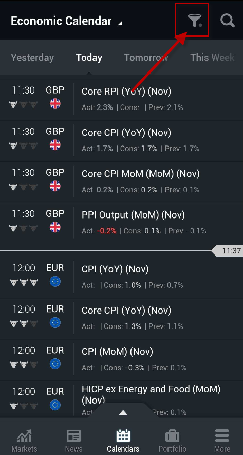 How can I customize my Calendars on Investing.com? – Investing.com Support